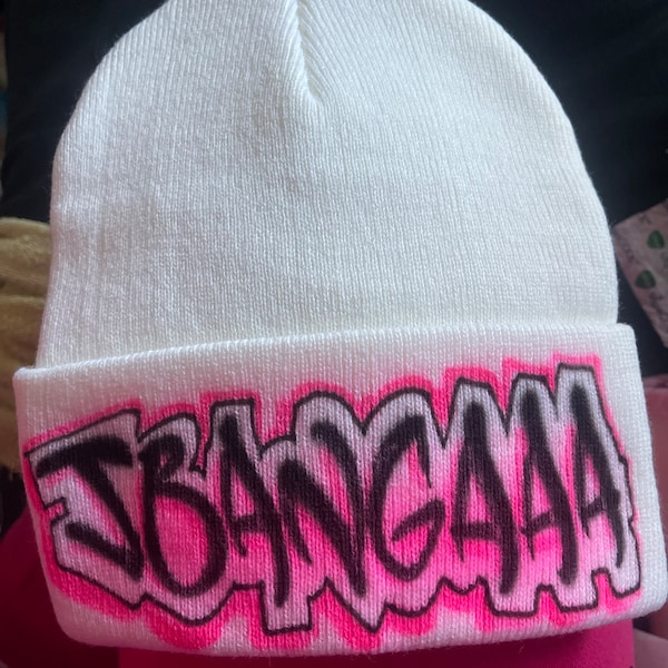 Custom Airbrush Beanie | Personalized Winter Hat | Hand Painted, for ...