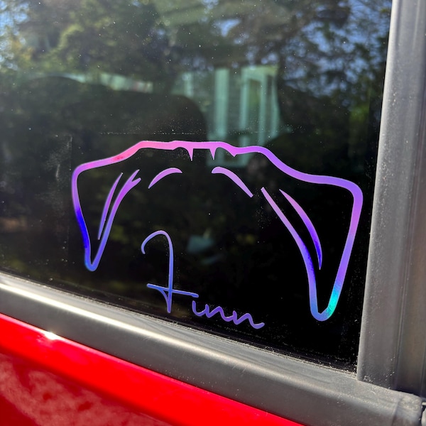 Dog Paw Print Decal | Personalized | All Breeds | Dog Silhouette ...