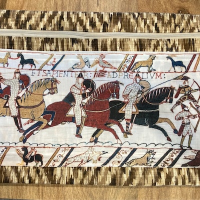 313. Mystical Beasts Dragon Medieval Image COTTON Sateen Fabric Yellow ...
