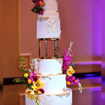 Round Metallic Gold Plinth Large Metal Cake Stand 14 - Etsy