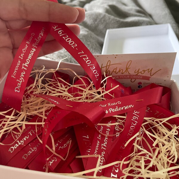 In Memory of Custom Printed Funeral Ribbon, Awareness Ribbon, Memorial ...