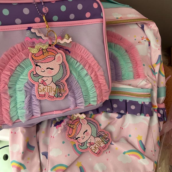 Shooting Star Rainbow Keychain / Key Fob / Bag Tag / Backpack Tag ...