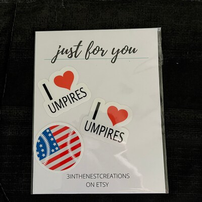 I Love Umpires Sticker Catcher's Mask Helmet Sticker - Etsy