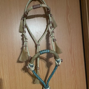 Handmade Bosal Set 40 Plaits Rawhide Natural & Black Bosal - Etsy