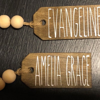 Rae Dunn Inspired Name Tags Personalized Wood Stocking Tags Farmhouse ...