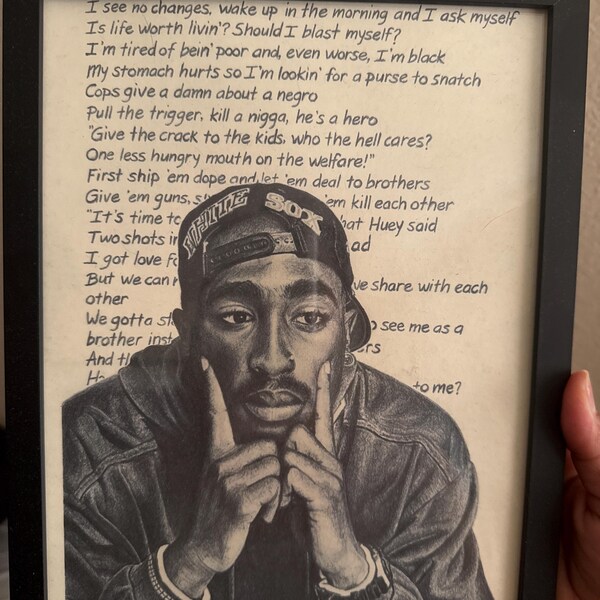 Rapper Pencil Drawing Art A4 (8.3 X 11.7 Inches) Print of Drawing - Rap ...