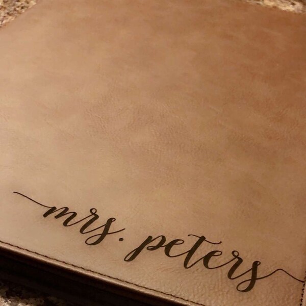 Portfolio for Women, Leather Portfolio, Personalized Notebook ...