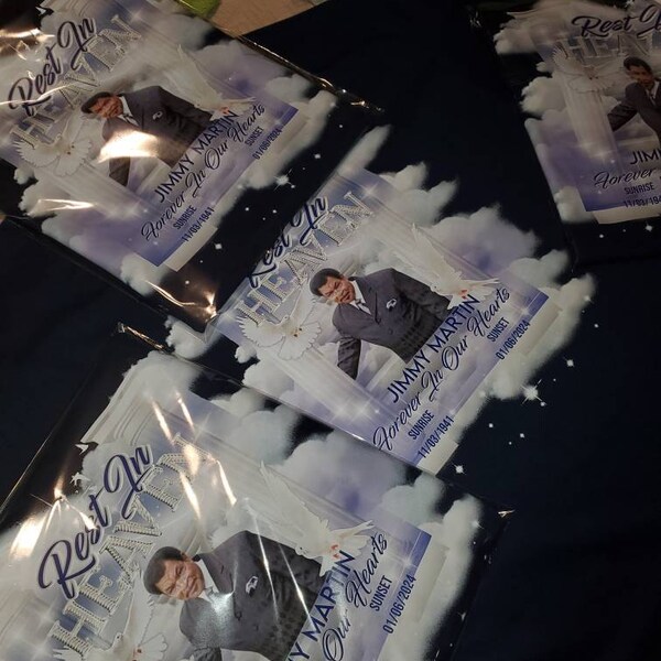 Navy Silver Heavens Gate Stairs in Loving Memory Forever in Our Hearts ...