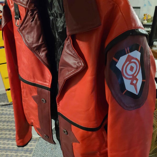 Cyberpunk 2077 Solomon Reed Costume Black & Red Leather Coat Cyberpunk ...