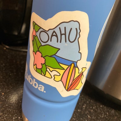 Mini Oahu Sticker Oahu Sticker Hawaii Sticker Hawaii - Etsy