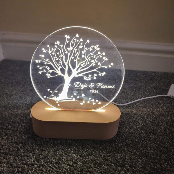Long Distance Relationship Gift,custom Two State Night Light,going Away ...
