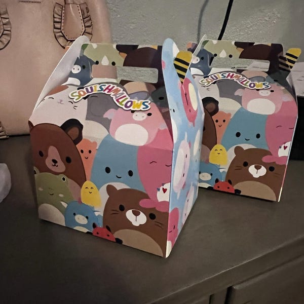 Squish Party Theme, Favor Box - Etsy