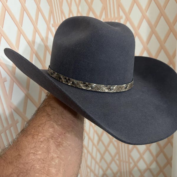 Beautiful Genuine Spotted Cowhide Hat Hanger -- Cowboy Western Fedora ...