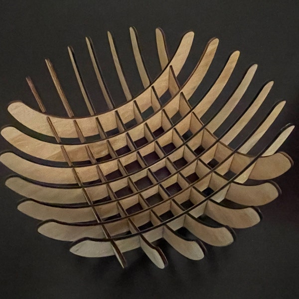 Fruit Bowl Laser Cut Plywood SVG DXF 3 Size 4 Material Thicknesses ...