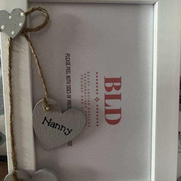 Handcrafted Personalised Nanny and Me Photo Picture Frame Keepsake ...