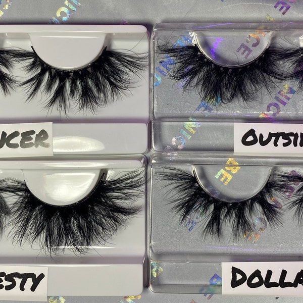 Eyelash Custom Name Case Stickers Labels Rectangle Clear Transparent ...
