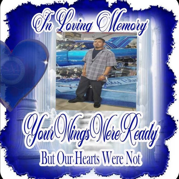In Loving Memory Png-blue Flowers Butterfly Memorial Template | Instant ...