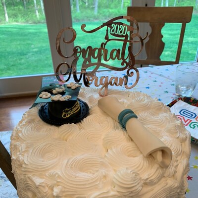 Graduation Cake Topper, Grad Cake Topper, Graduation Decoration ...