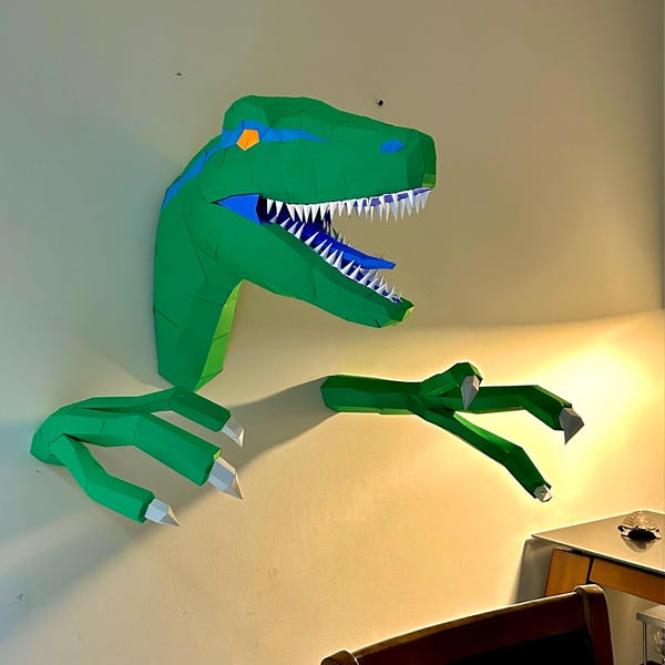 Banshee Papercraft AVATAR, 3D velociraptor, Papercraft Kit, Dinosaur ...