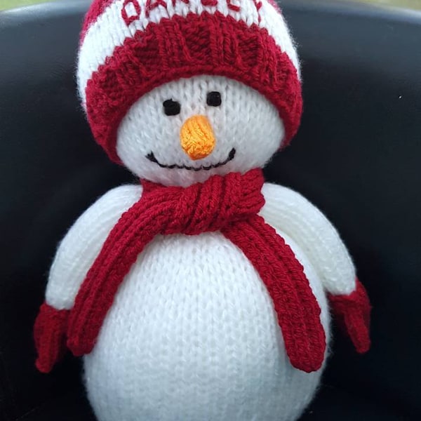 Snowman Knitting Pattern, DIY Snowman Toy, Christmas Decor, New Year's ...