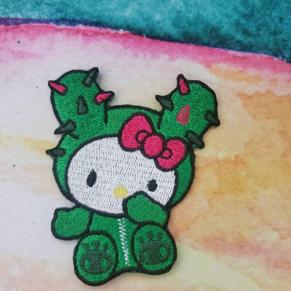 Kitty Tokidoki Embroidered Iron on Patch, Cactus Kitty Patch, Tokidoki ...