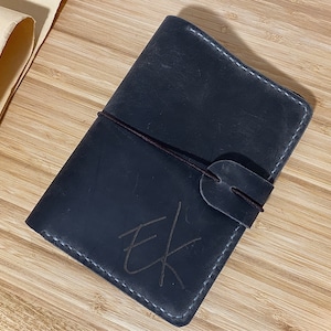 Personalized Distressed Leather Composition Notebook Cover - Etsy