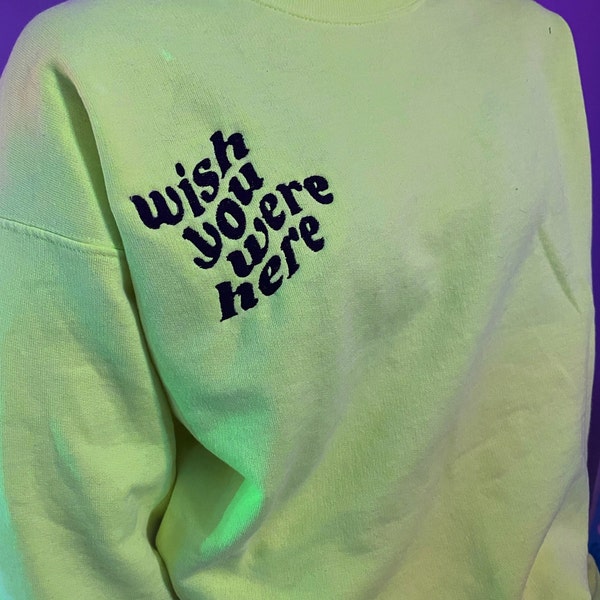 Wish You Were Here Embroidery Download - Etsy