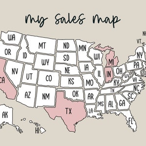 Sales Map Canada Digital Download, for Procreate and Print, Printable ...