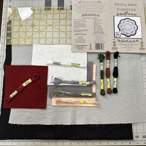 Pre-washed Wool Felt Penny Rug Kit Cheerful Chickadee Penny Lane ...