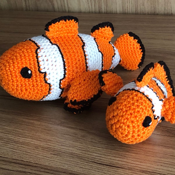 Clownfish Crochet Pattern, Clownfish Amigurumi, Tropical Fish Crochet ...