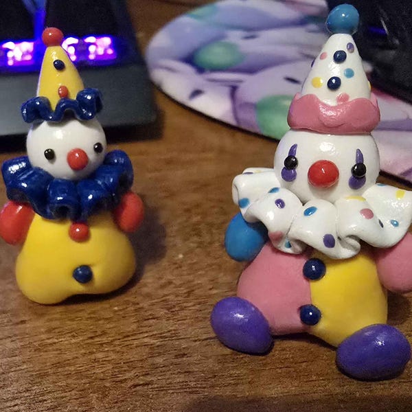 Mini Clown Handmade Figurine - Etsy