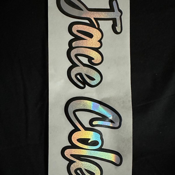 Layered Outlined Holographic Name Decal, Custom Name Vinyl Sticker ...