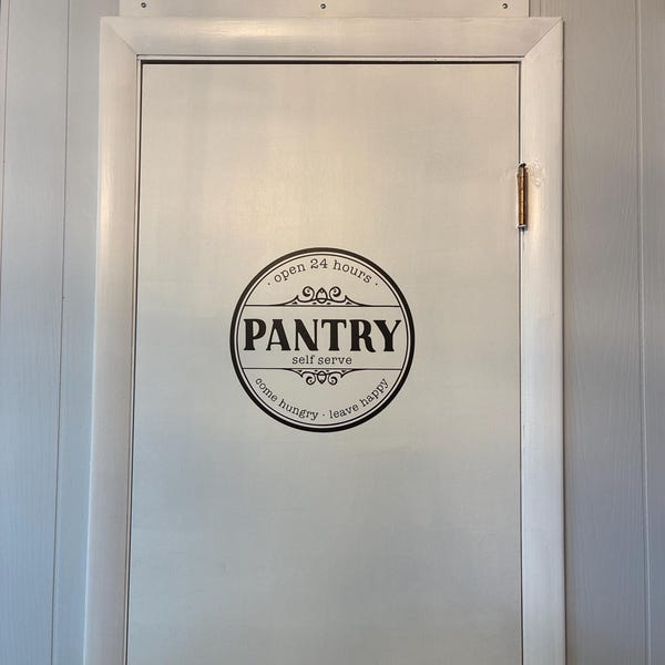 Open 24 Hours Pantry Self Serve Decal, Kitchen Wall Vinyl Decal Sticker ...