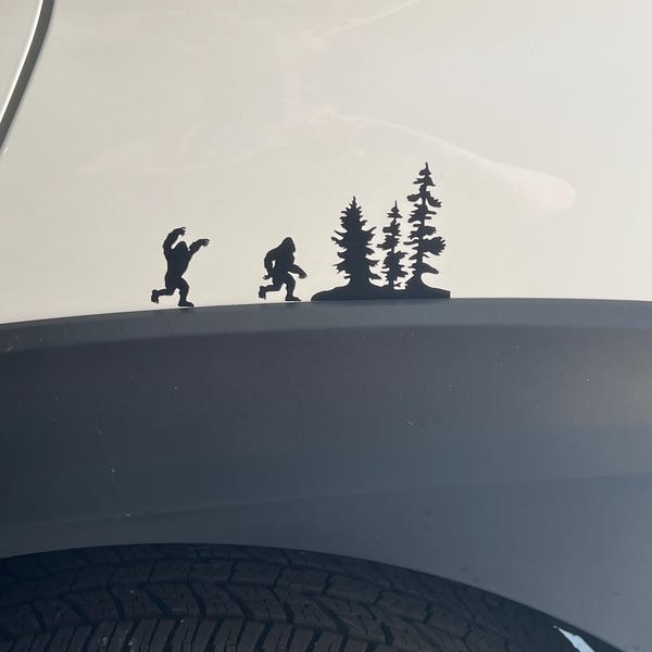 Bigfoot Sasquatch Easter Egg Decals Big Foot Yeti Trees Forest Stickers ...