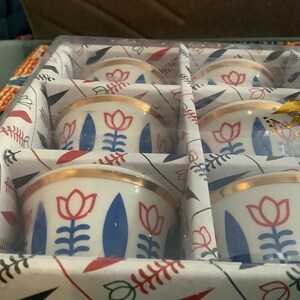 Set of 6 Arak Glass Cups Lebanese Traditional Arak Drinking Glasses ...