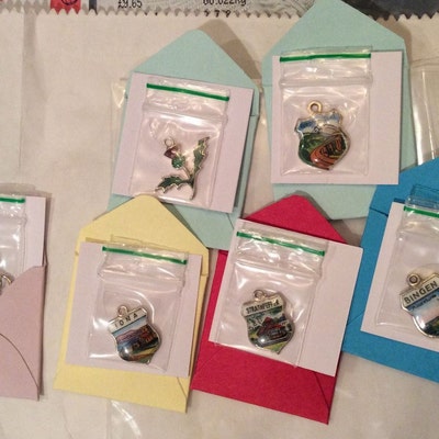 Devon Vintage Shield Charms, Enamel Travel Shield, Silver Bracelet ...