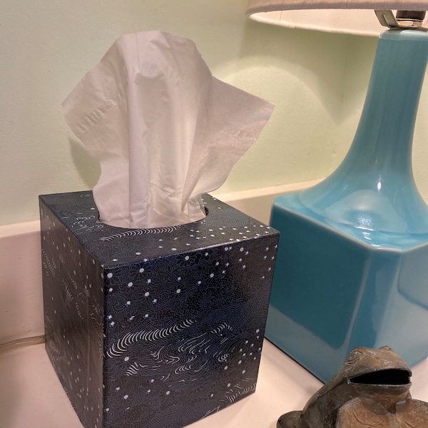 Handcrafted Tissue Box Cover Made With Japanese Chiyogami Washi Paper ...