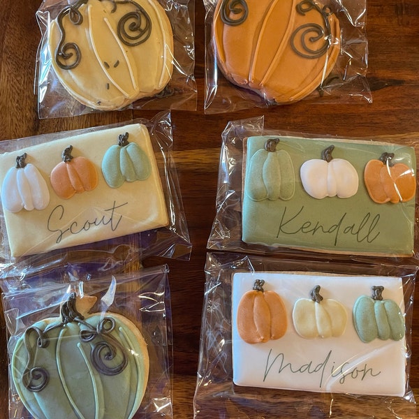 Thanksgiving/fall Royal Icing Sugar Cookies - Individually Wrapped ...