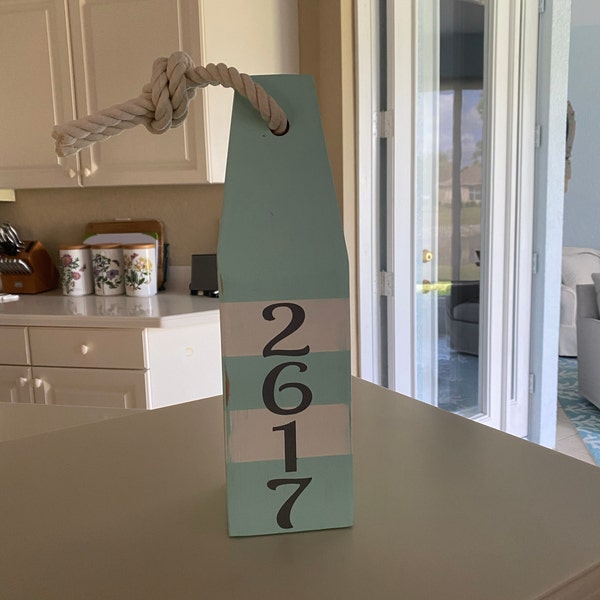 Nautical Wooden Buoy House Number Buoy Coastal Decor Custom Order Buoy ...