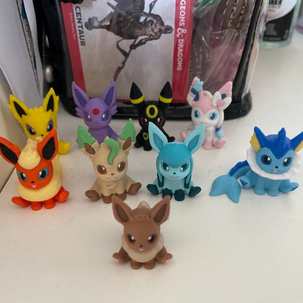 Small Cute 3D Printed Pokémon Figures - | Cute | Pokemon | Collectible ...