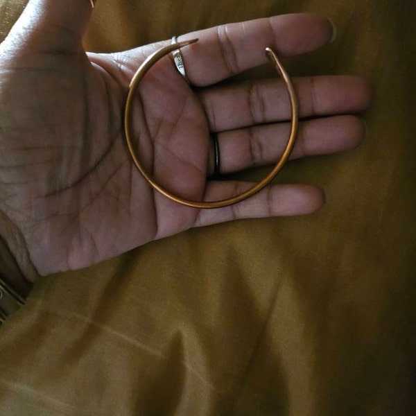 Hammered Copper Bangle Bracelet, Solid Copper Bangle Bracelet, Seventh Anniversary. Handmade ...