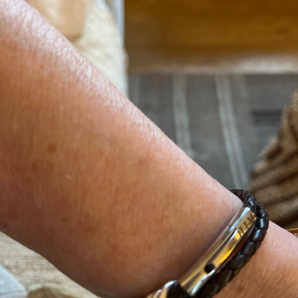 Sterling Silver Milestone Story Bracelet - Leather Wrap Bracelet With ...