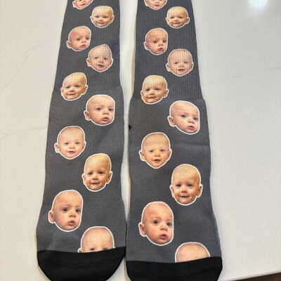 Custom Face Socks, Personalized Photo Socks, Picture Socks, Face on ...