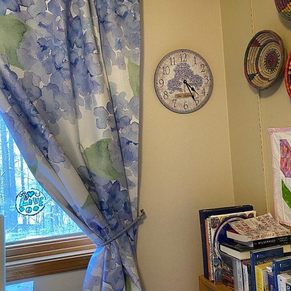 Blue Hydrangea Flower Clock - Etsy