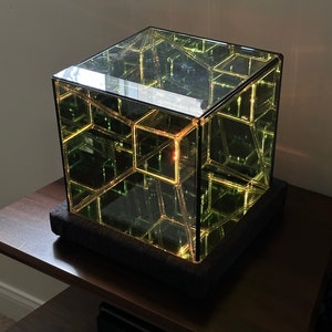Infinity Mirror Coffee Table With Custom Metatrons Cube Sacred Geometry ...