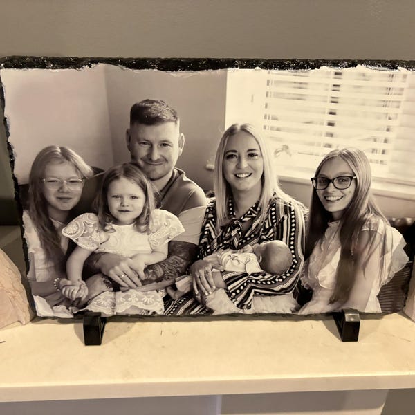 Personalised Photo Slate Gift - Custom Slate Photo Frame for ...