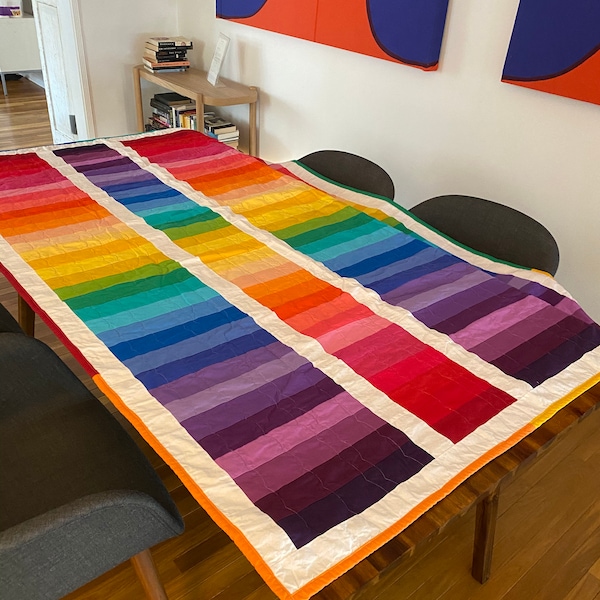 Ombre Stripes Baby Quilt - Etsy