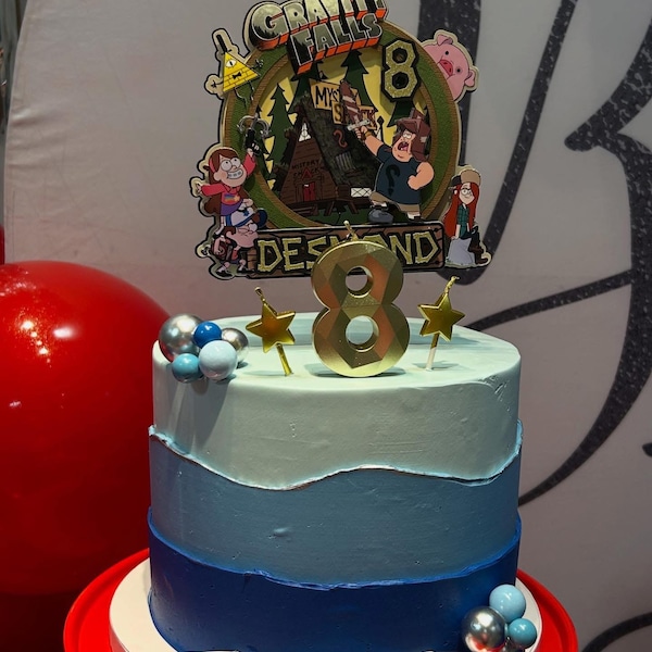 Gravity Falls Birthday Cake Topper: Personalized Party Decor - Etsy