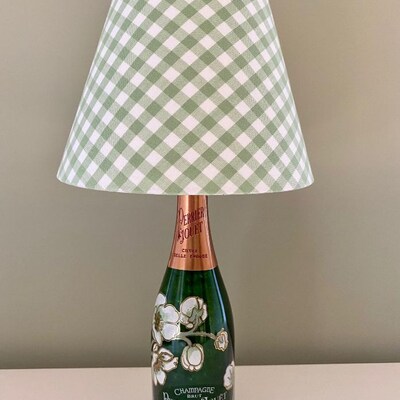 Green Gingham Check Lamp Shade. Checkered. Green and White. Shade is 9. ...