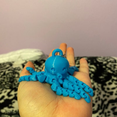3d Printed Articulated Octopus Keychain - Etsy